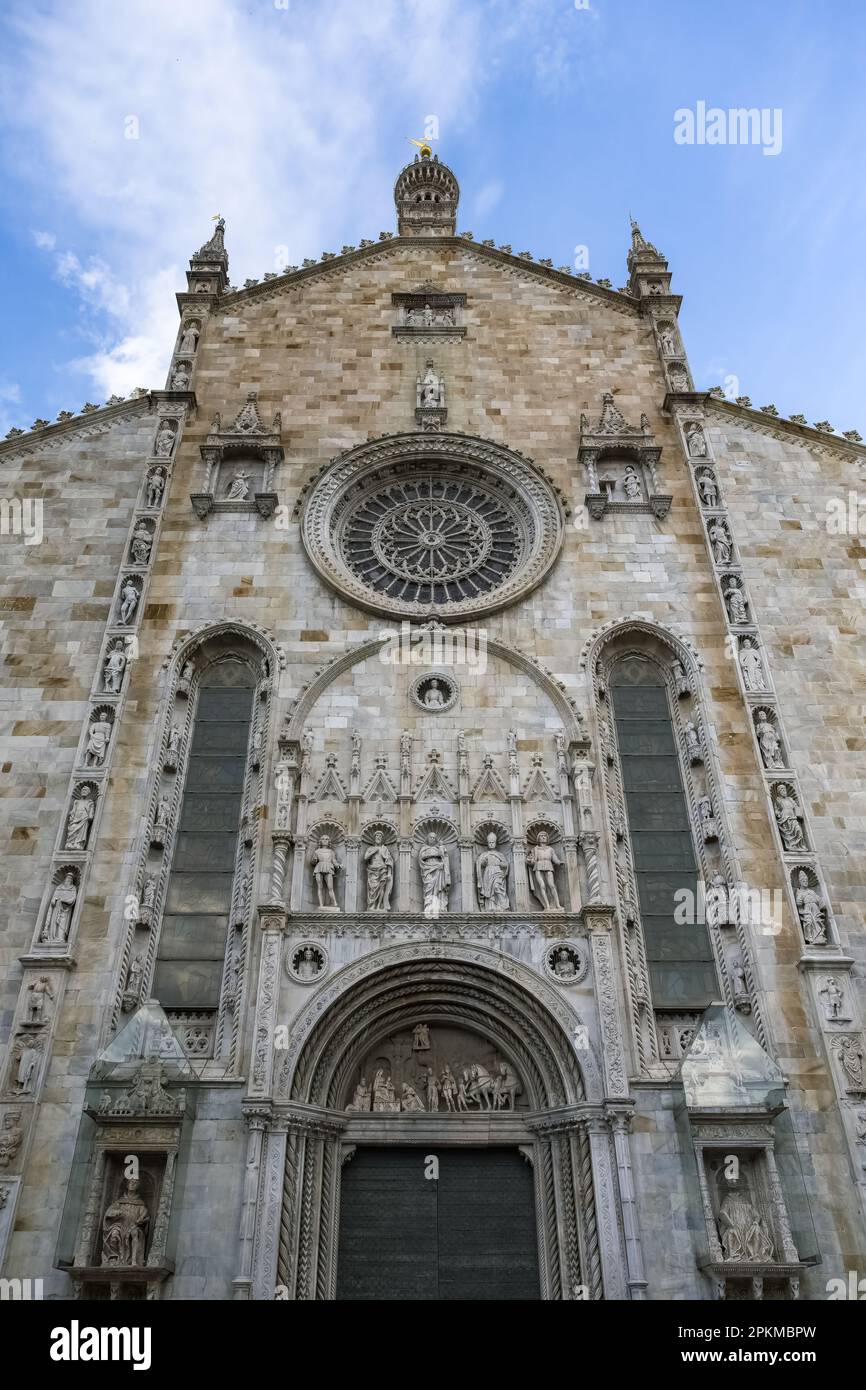 Como in Italy, the Santa Maria Assunta cathedral in the historic center ...