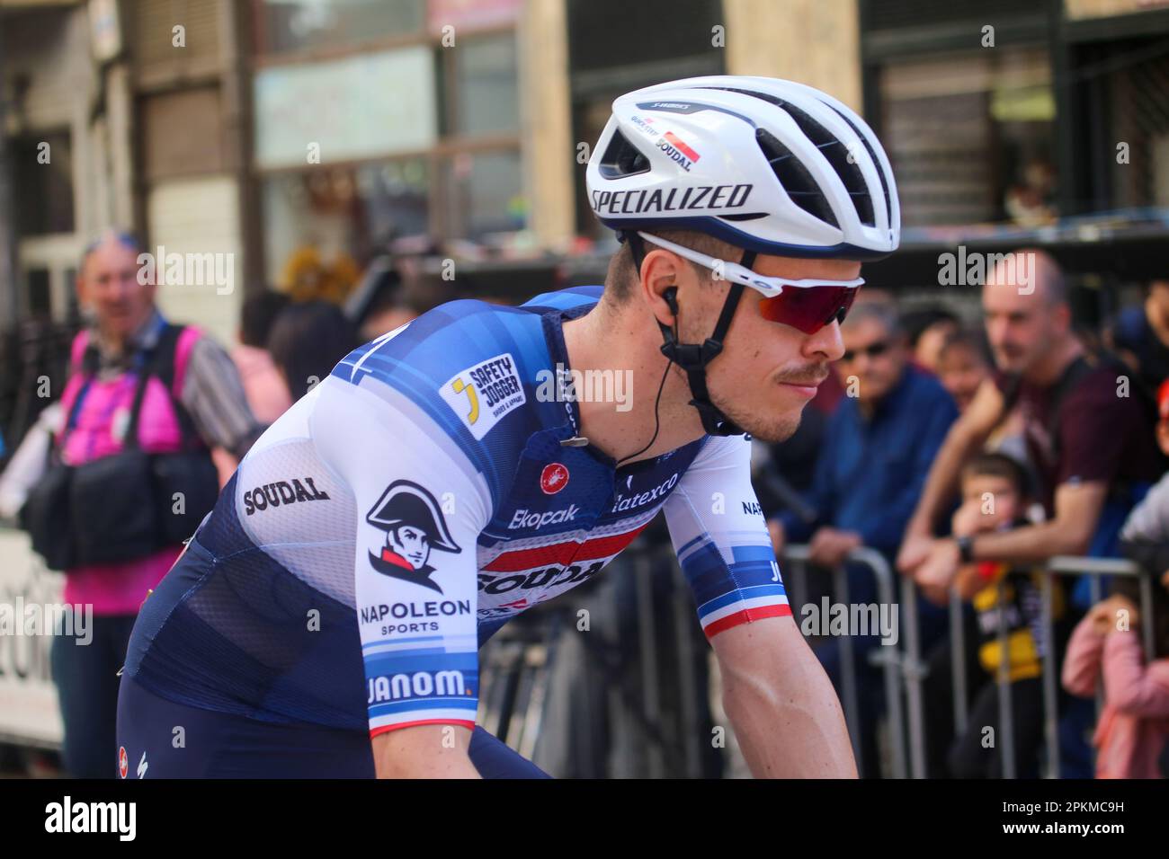 Eibar, Spain, April 08th, 2023: The Soudal - Quick Step rider, Remi ...