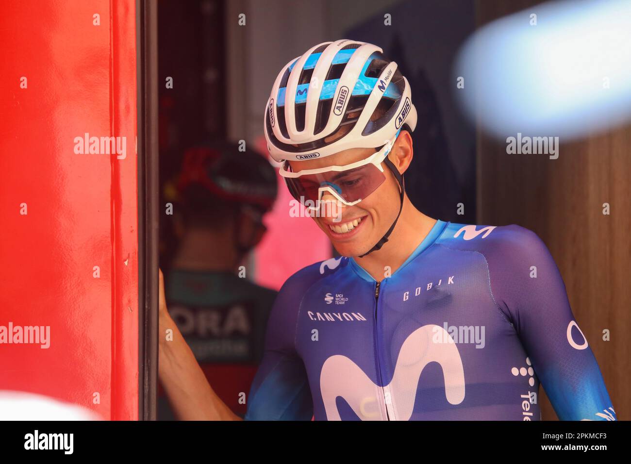 Eibar, Spain, April 08th, 2023: Movistar Team rider, Enric Mas during ...