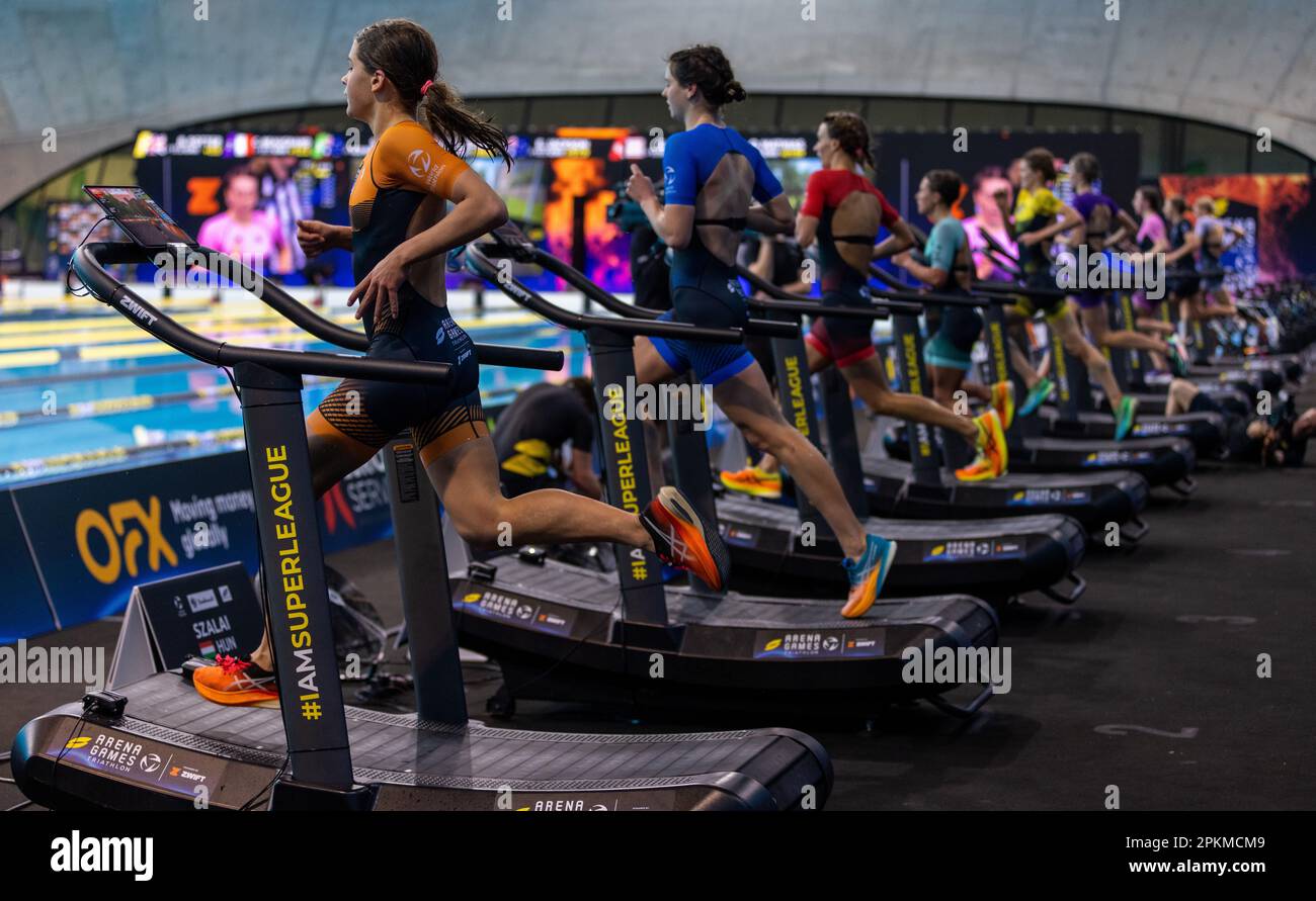 General view of athletes during the Women's final during the Arena ...