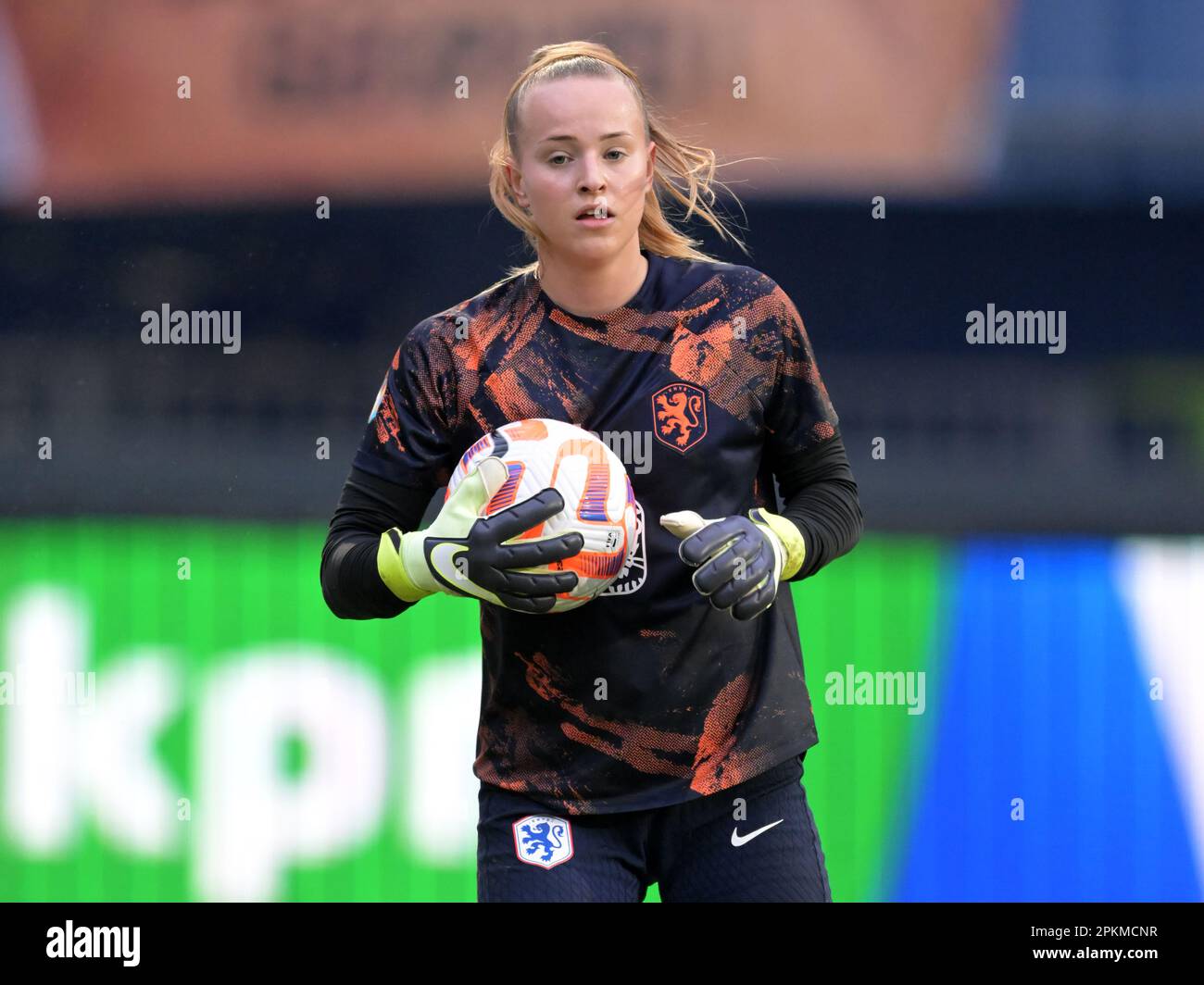 SITTARD - Holland women goalkeeper Daphne van Domselaar during the ...