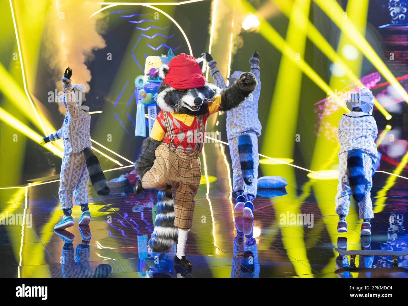 Cologne, Germany. 08th Apr, 2023. The character "The Raccoon" is on ...