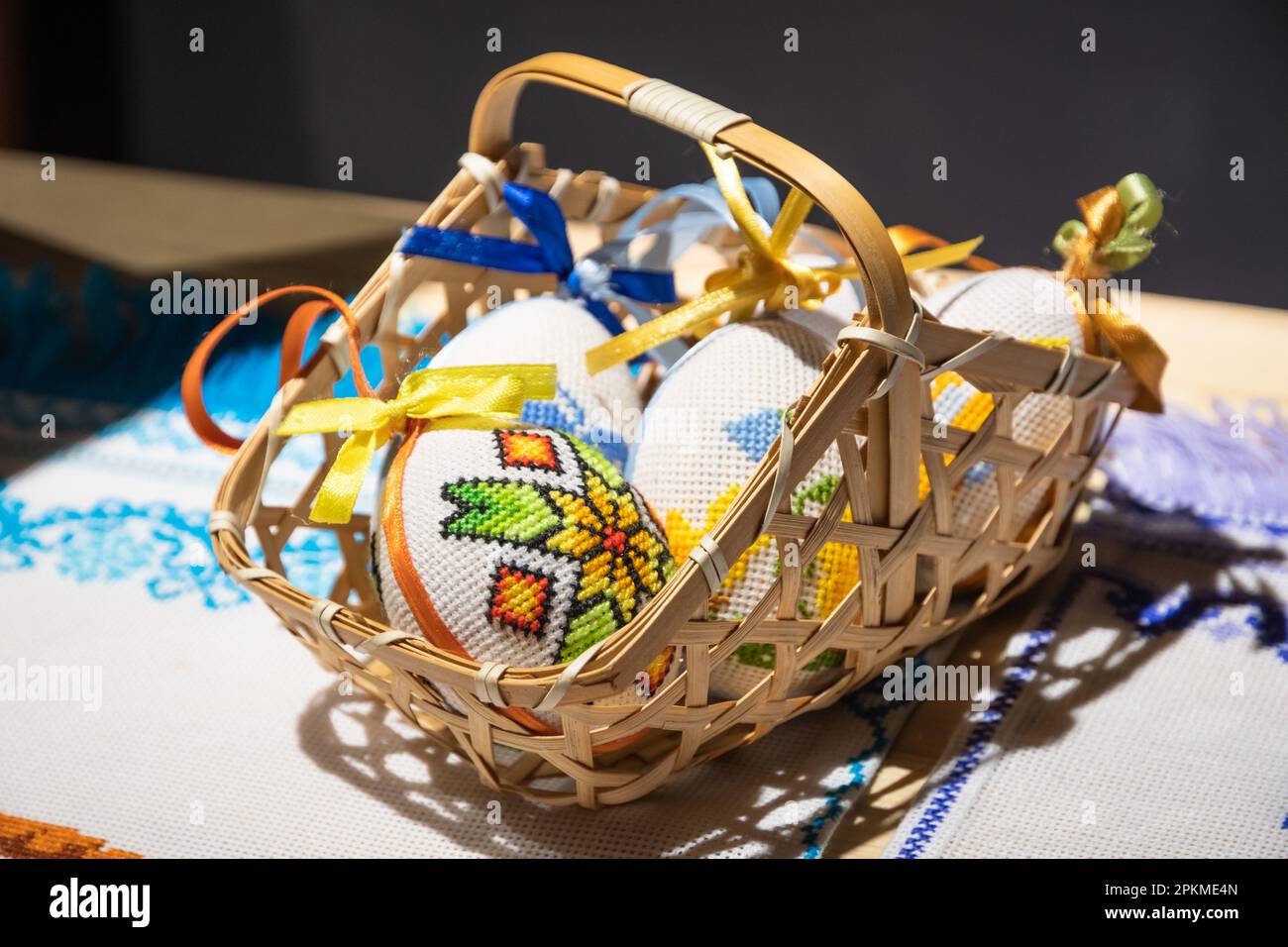 Lviv, Ukraine. 06th Apr, 2023. Traditional Ukrainian Easter eggs are ...