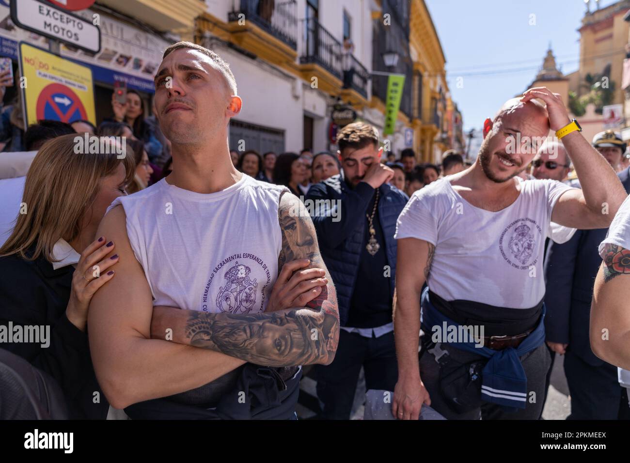 Seville, Spain. 7th April, 2023. Long processions by Church ...