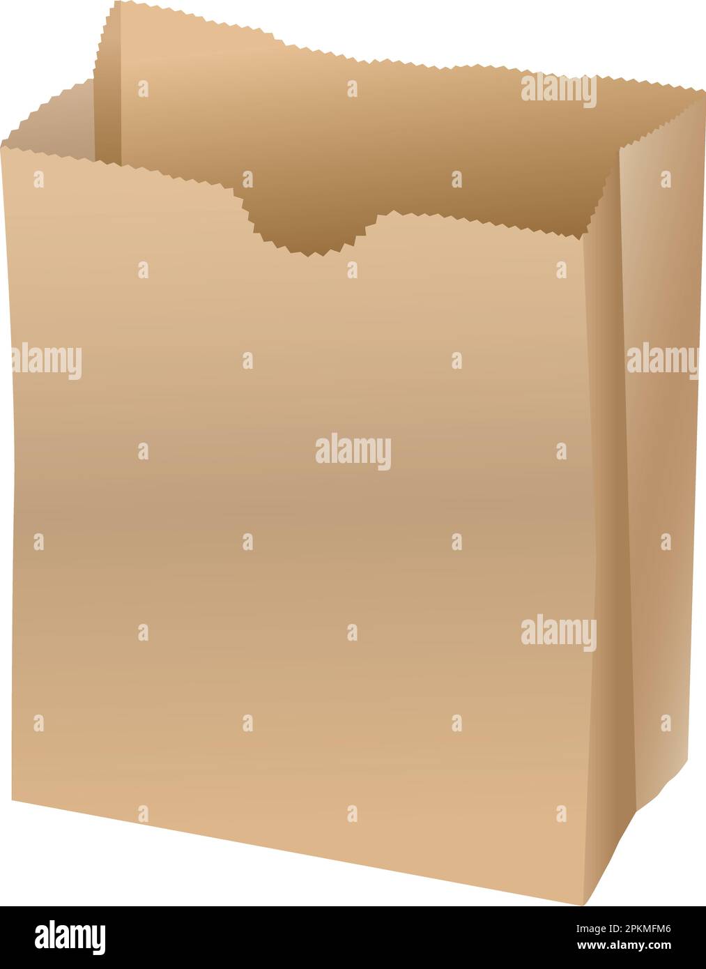 Layered brown bag, photorealistic. Art may be placed "inside" bag under ...