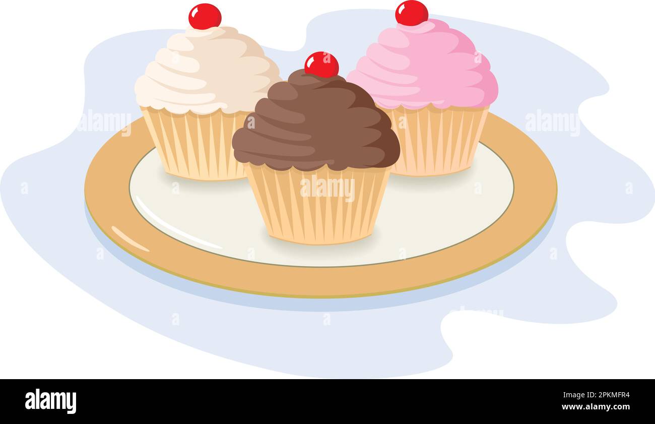 Small cupcakes Stock Vector Images - Alamy