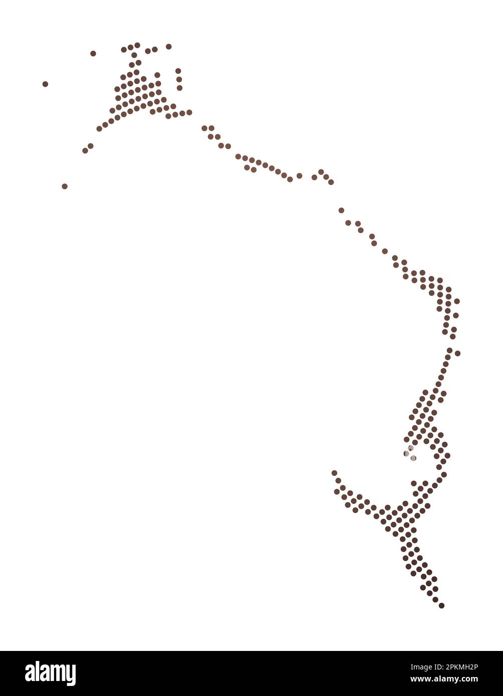 Eleuthera dotted map. Digital style shape of Eleuthera. Tech icon of ...