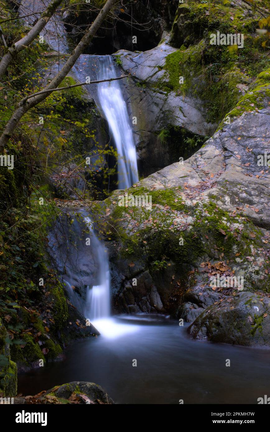 Natural waterfall in the forest, magical atmosphere Stock Photo - Alamy