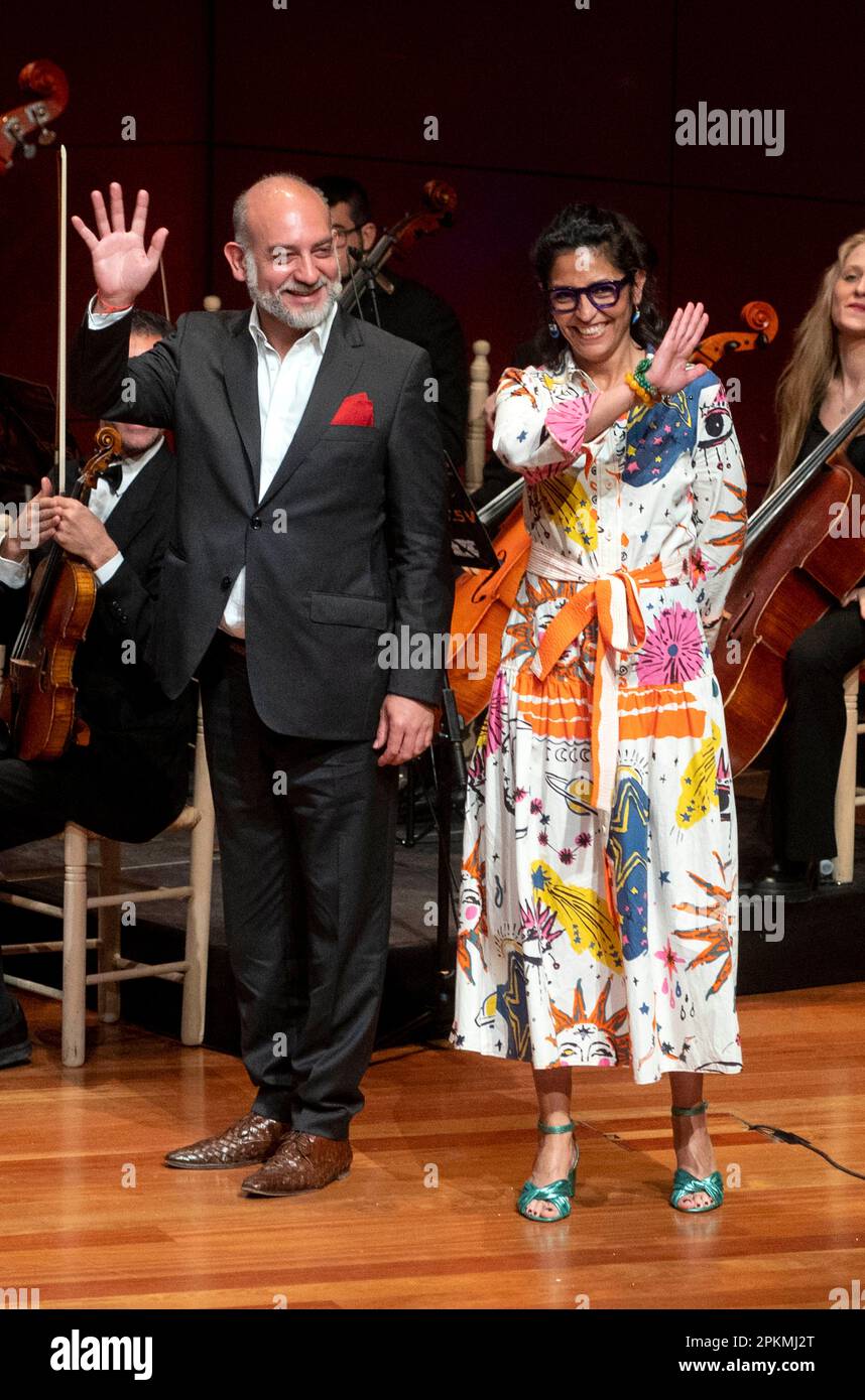 (L-R)Sebastián Porras and Mercedes Porras, Communication Award, during ...