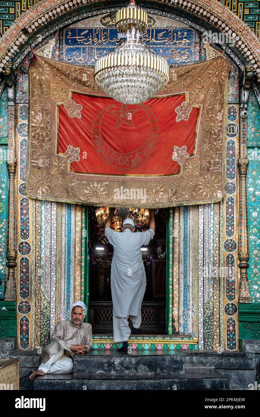 Entrance Of Shah E Hamdan R H Mosque Srinagar Kashmir India Stock