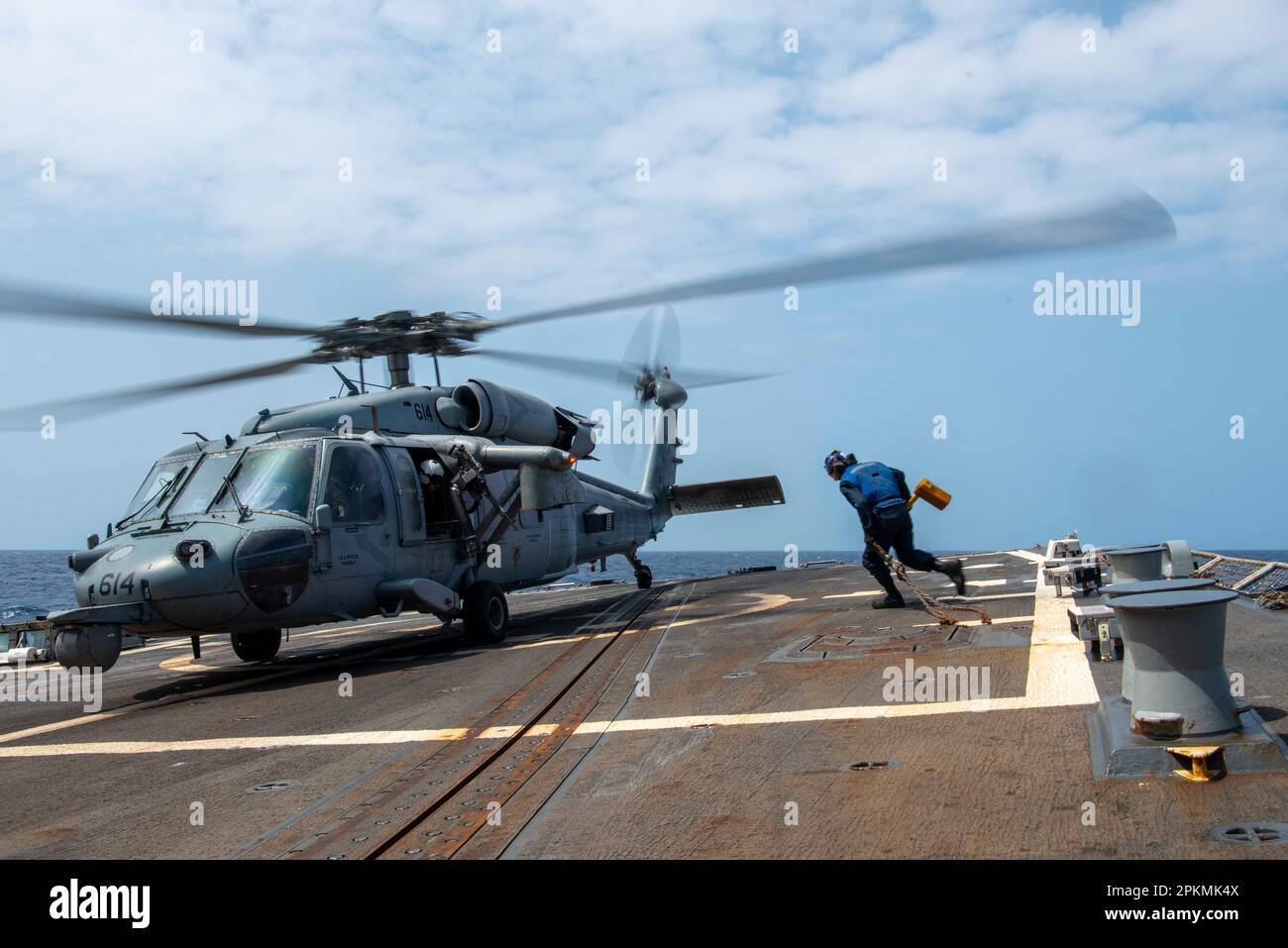 230405-N-MK109-1003 EAST CHINA SEA (April 5, 2023) U.S. Navy Boatswain ...