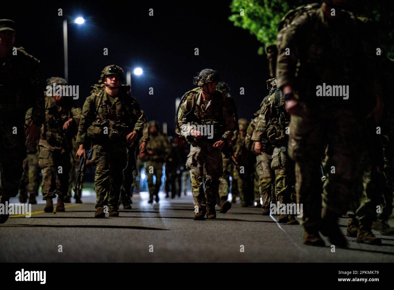 Paratroopers across the 82nd Airborne Division execute the 12 mile road ...