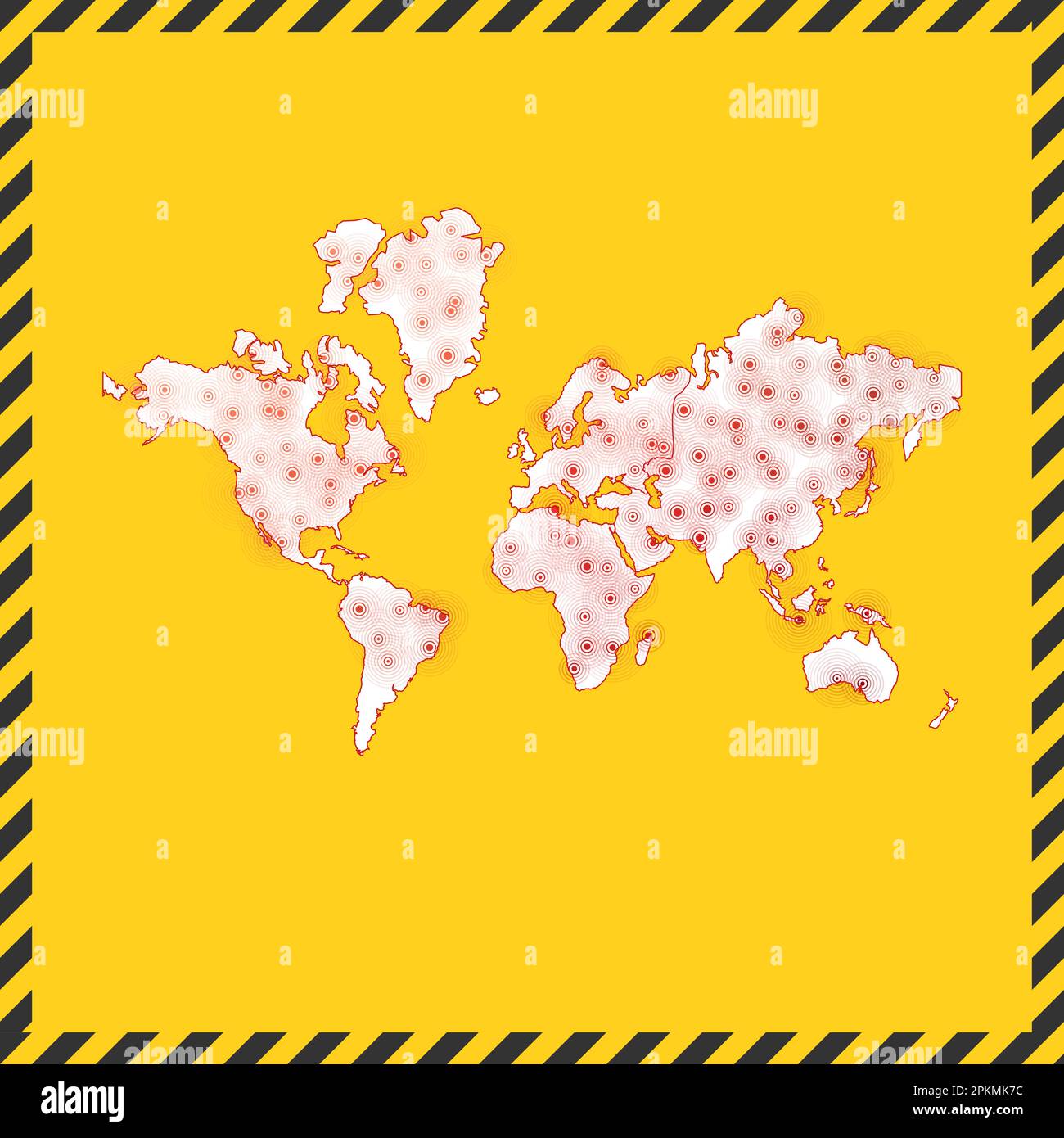 The World closed - virus danger sign. Lockdown world icon. Black ...