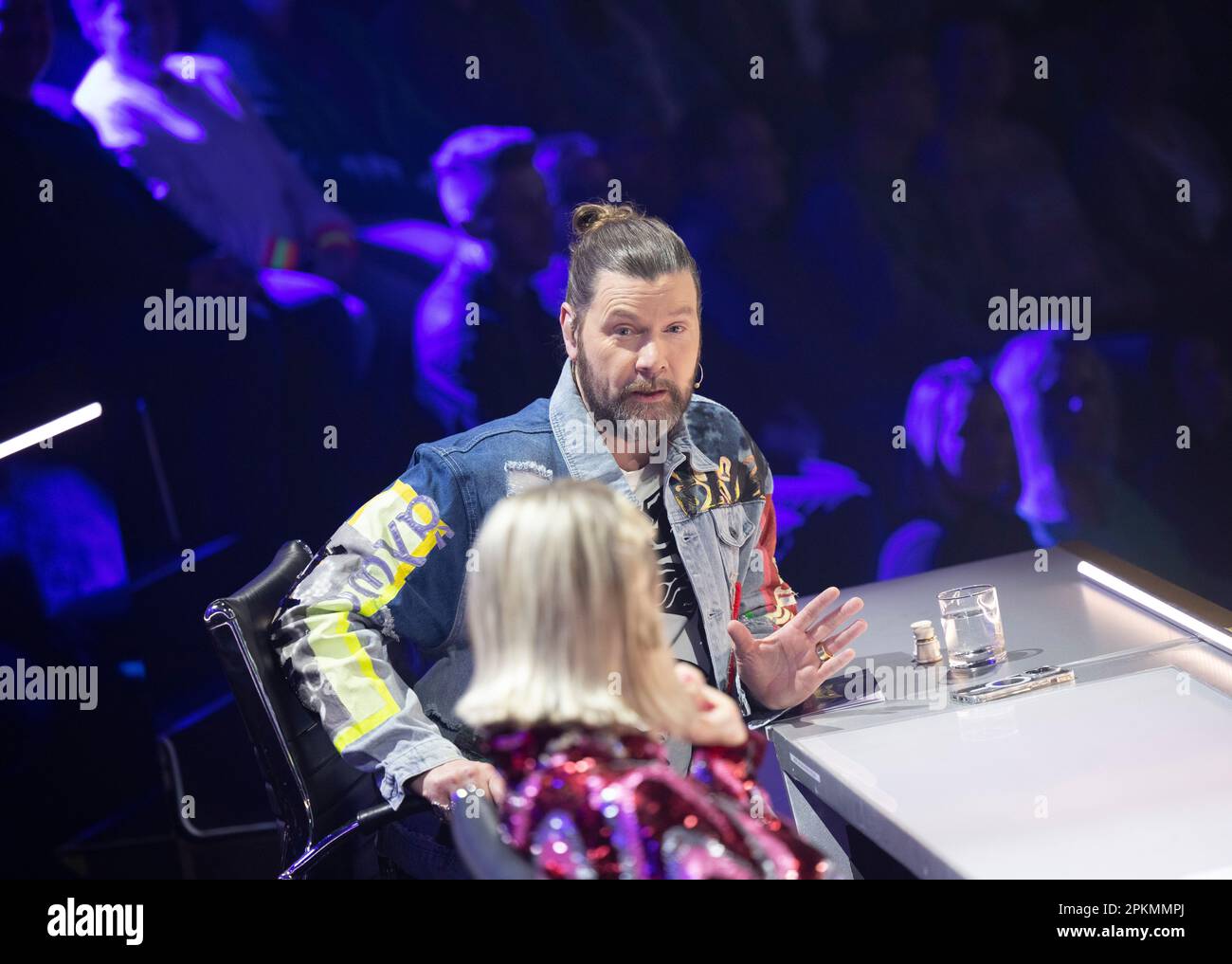 Cologne, Germany. 08th Apr, 2023. Rea Garvey from the guessing team ...
