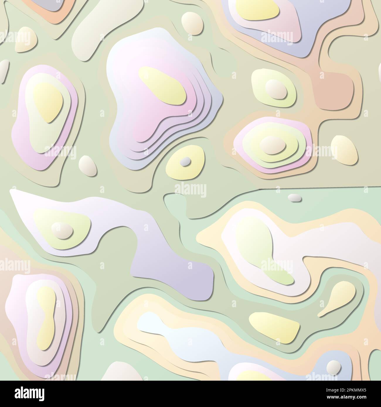 Colorful abstract layers. Papercut style background. Vibrant 3D ...