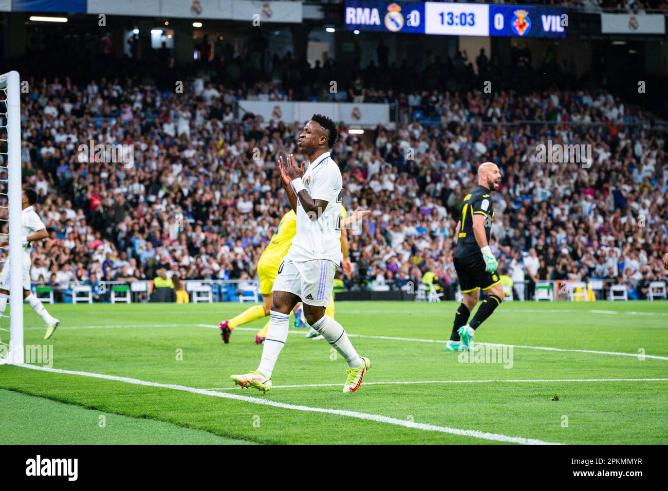 Madrid, Madrid, Spain. 8th Apr, 2023. Vin'cius JÅ“nior (Real Madrid) in action during the ...