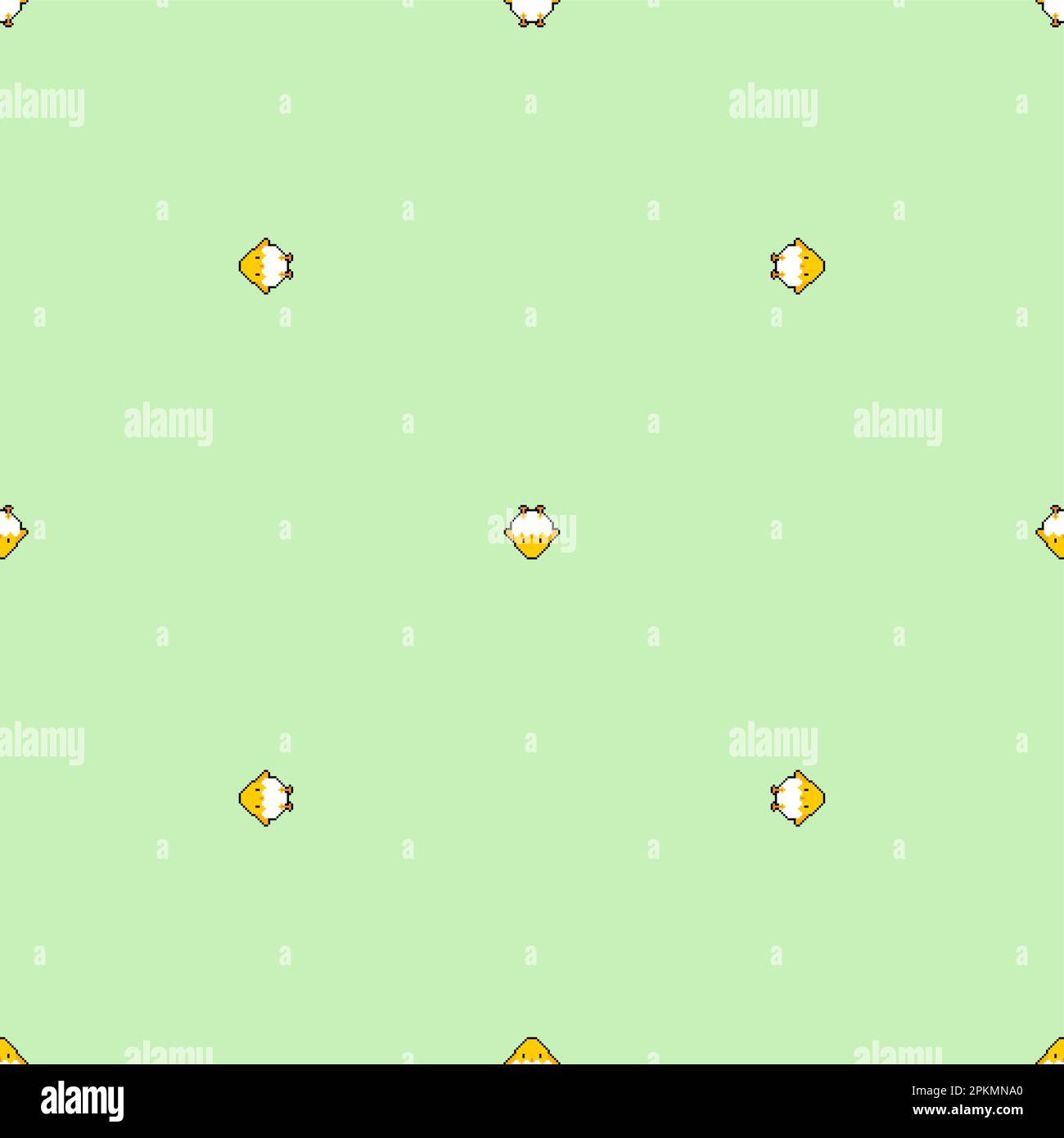 Chicken pixel art pattern seamless. 8 bit Little chicken pixelated ...