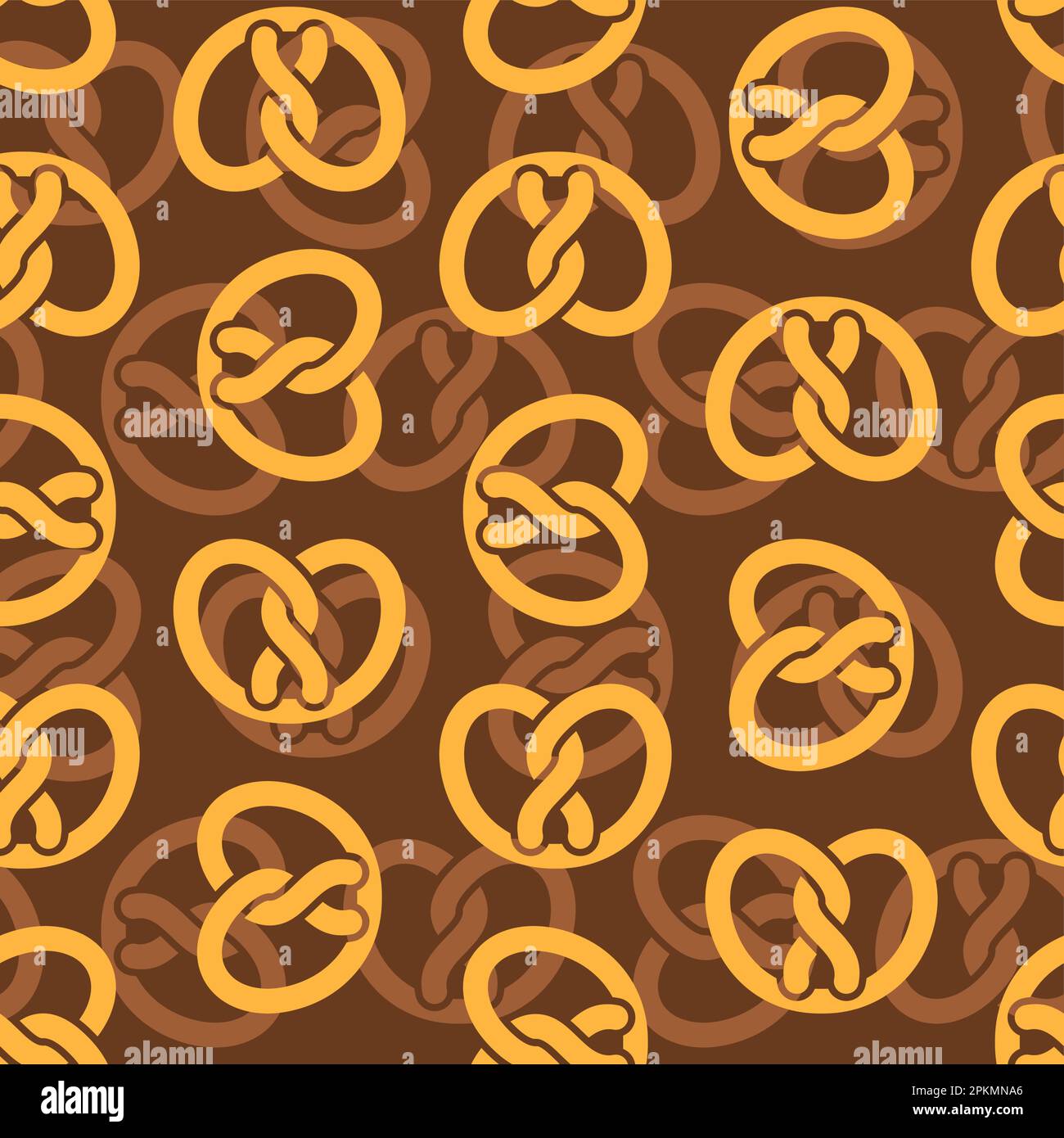 Bretzel pattern seamless. german bakery food background. Vector texture ...