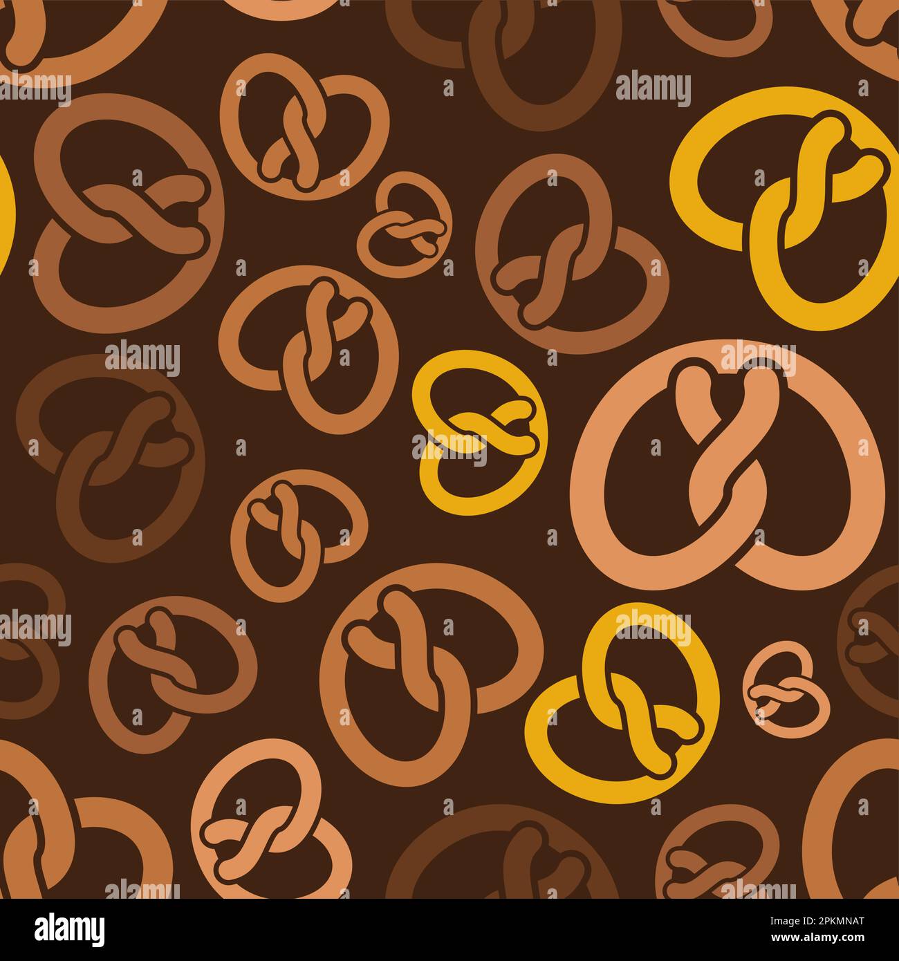 Bretzel pattern seamless. german bakery food background. Vector texture ...