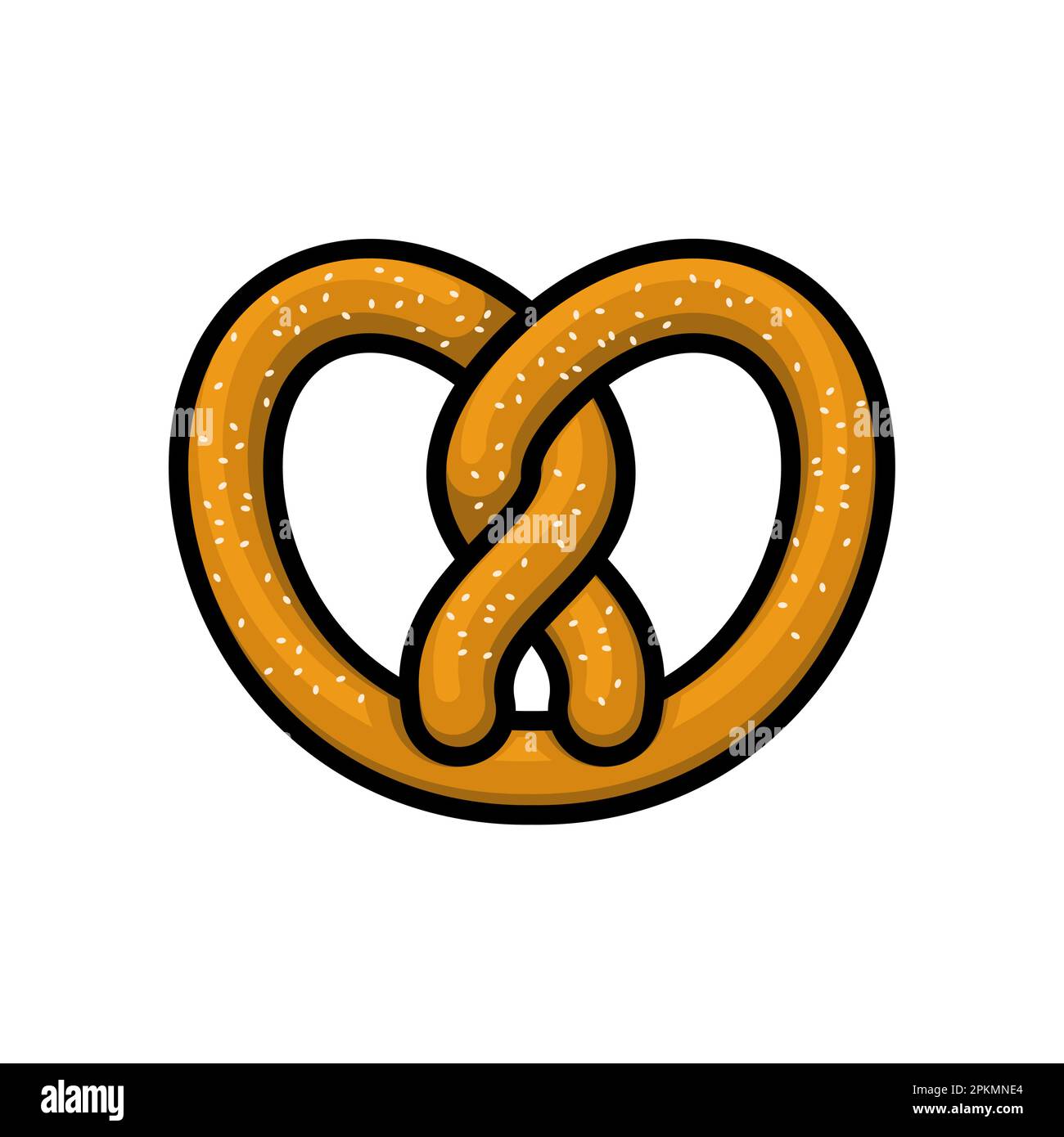Bretzel isolated. german bakery food icon. Vector illustration Stock ...