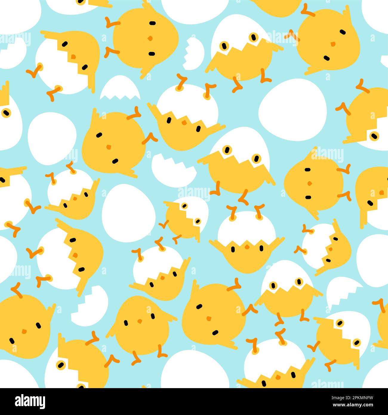 Chicken cartoon cute pattern seamless. Little chicken background. Baby ...