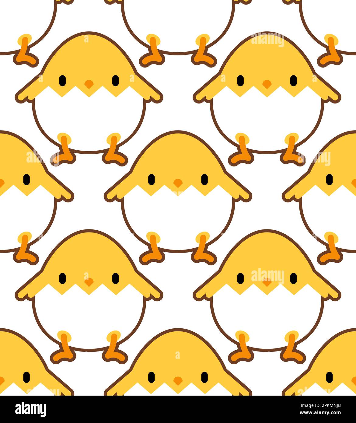Chicken cartoon cute pattern seamless. Little chicken background. Baby ...