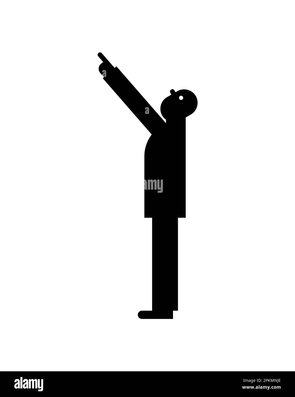 Man points up symbol. Guy pointing up sign Stock Vector Image & Art - Alamy