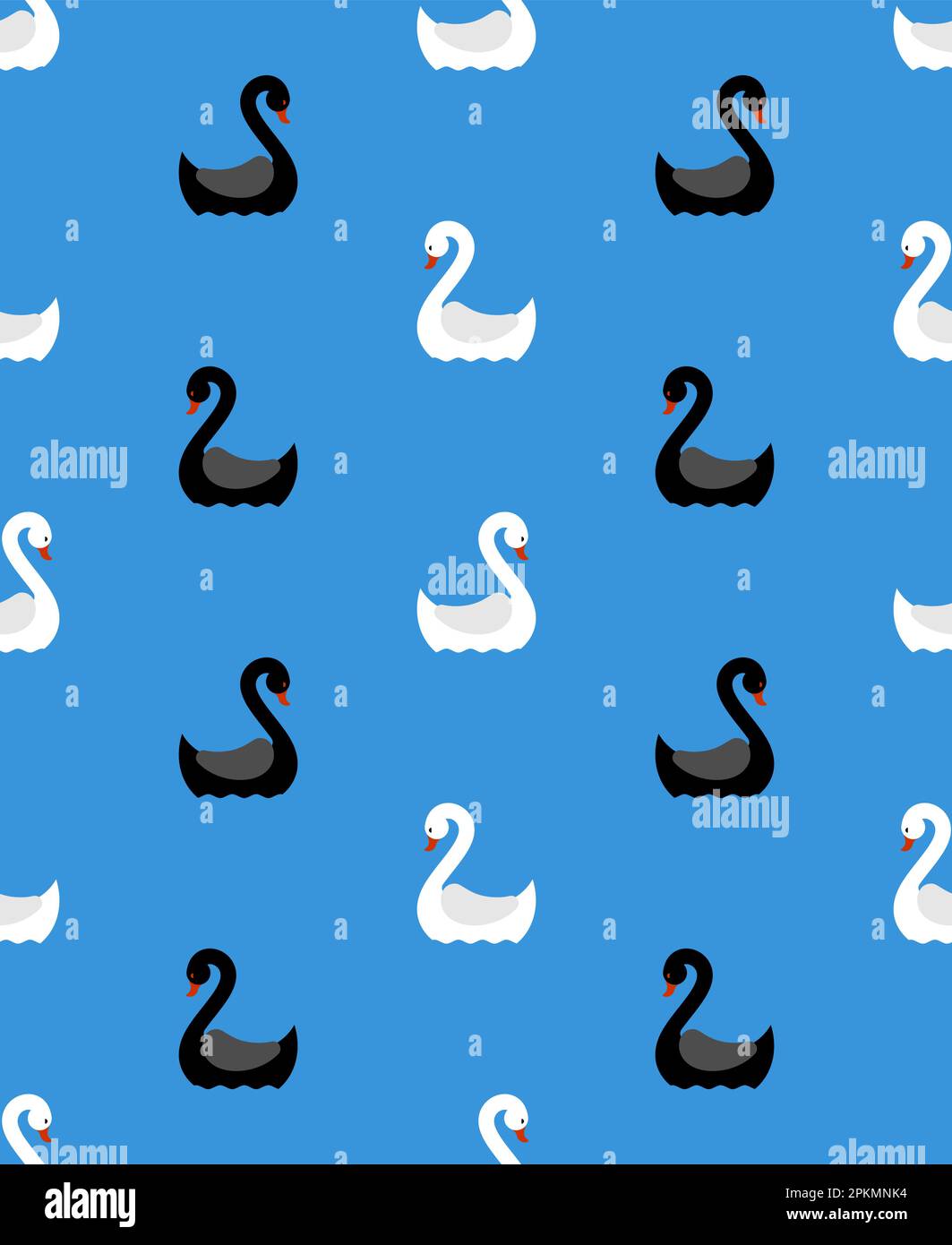 Swan pattern seamless. waterbird background. Baby fabric texture Stock ...