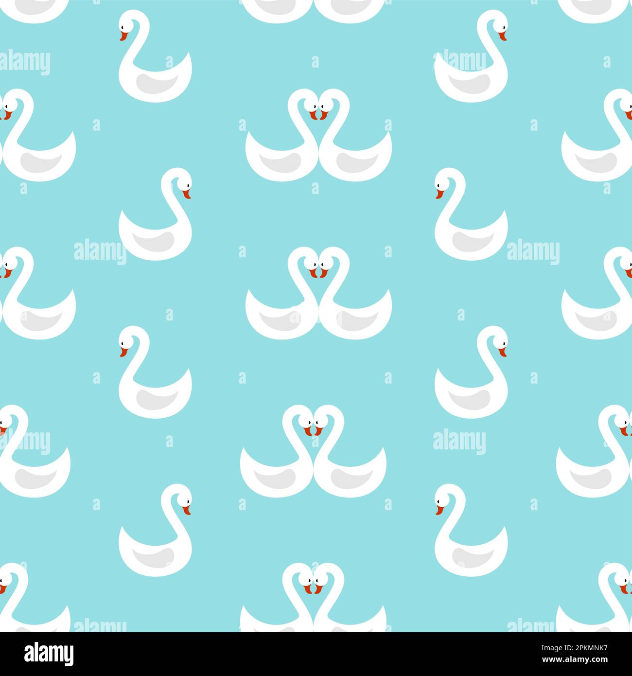 Two swans symbol of love pattern seamless. Vector background Stock ...