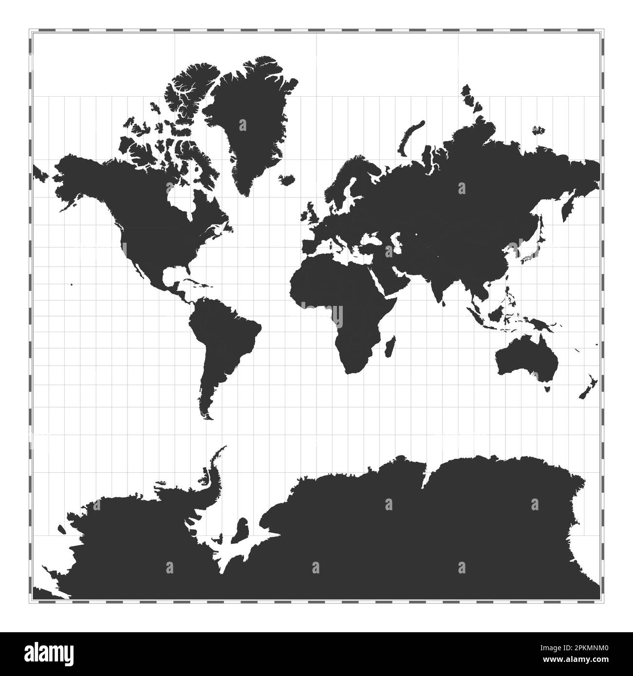 Mercator Projection With Latitude And Longitude