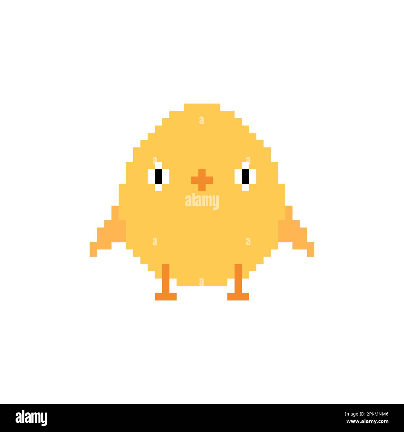 Chicken pixel art isolated. 8 bit Little chicken pixelated Vector ...