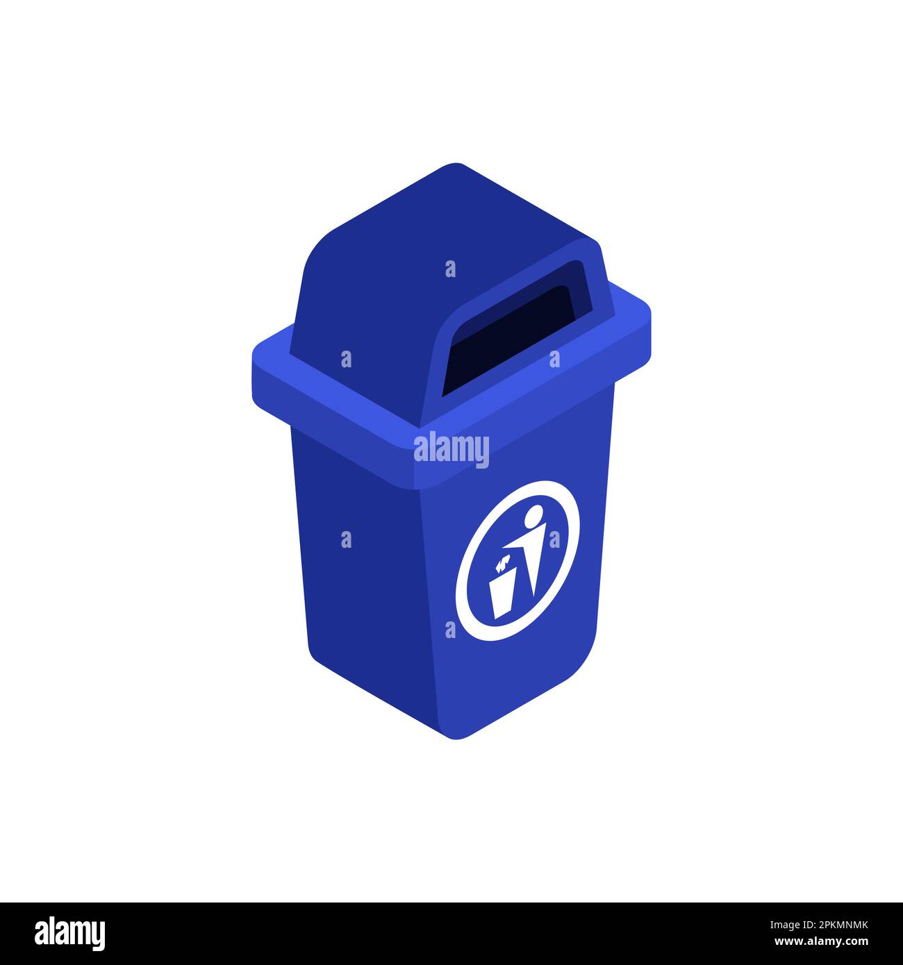 Blue box recycling container Stock Vector Images - Alamy
