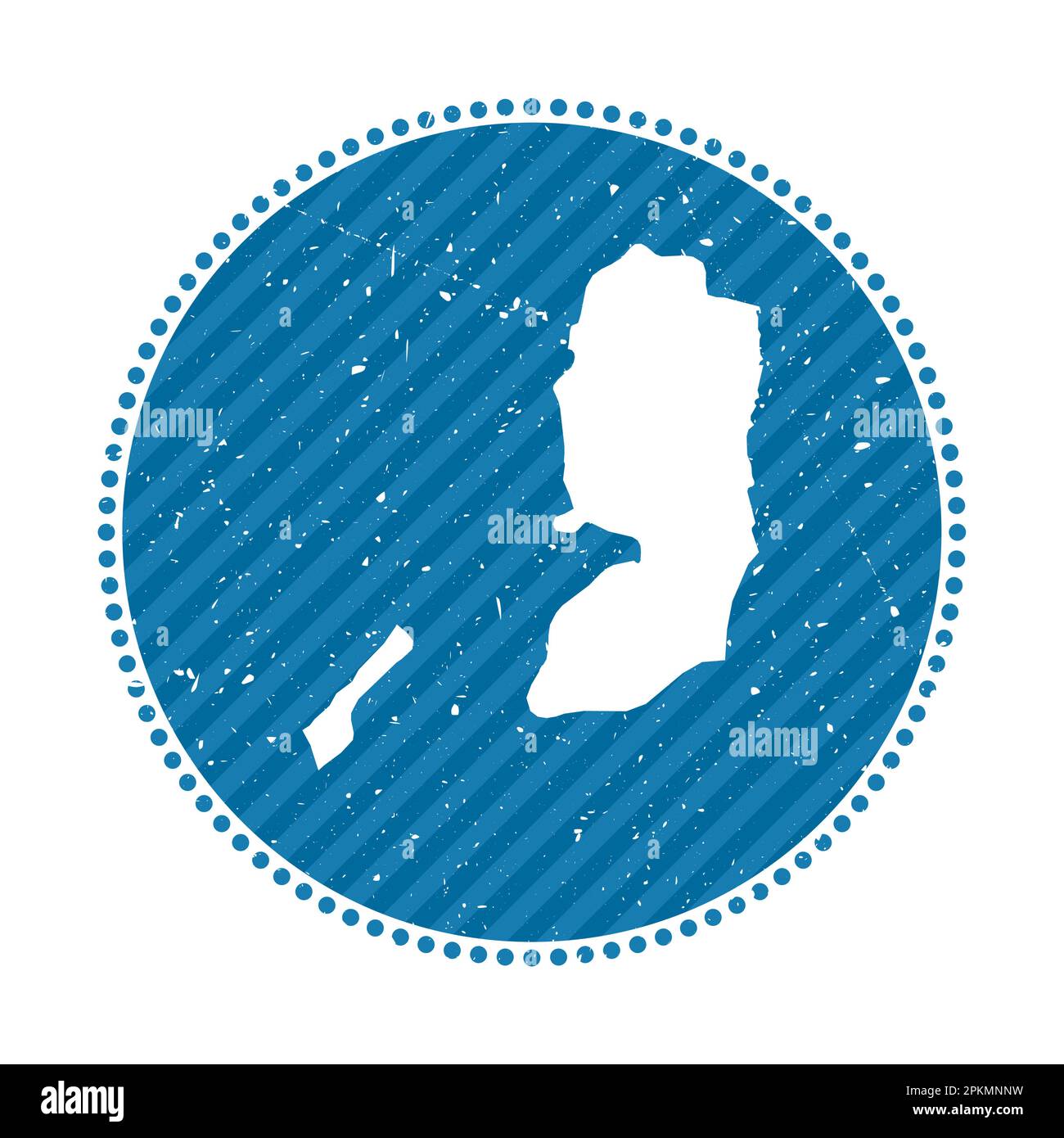 Palestine striped retro travel sticker. Badge with map of country ...