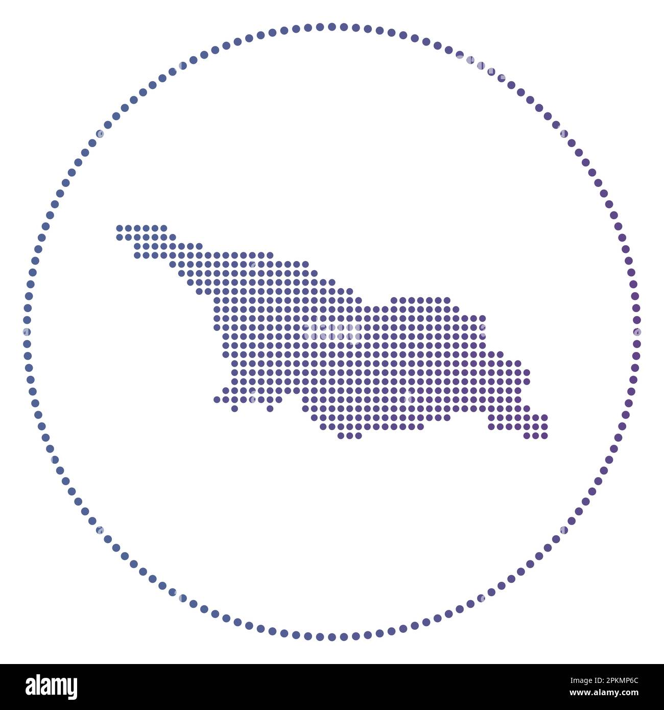 Georgia digital badge. Dotted style map of Georgia in circle. Tech icon ...
