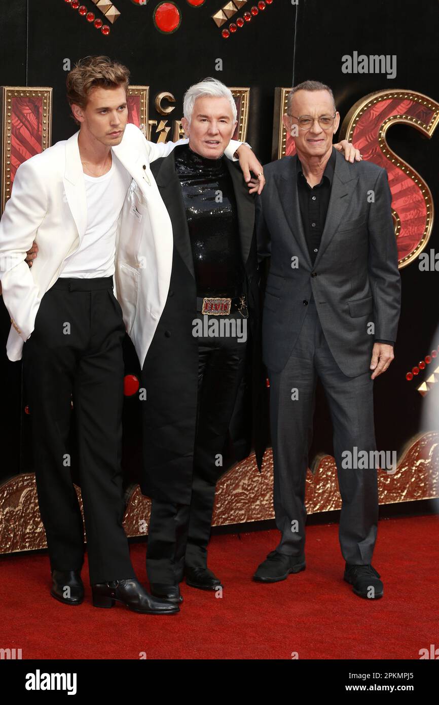 Austin Butler, Baz Luhrmann and Tom Hanks attend the UK Special ...