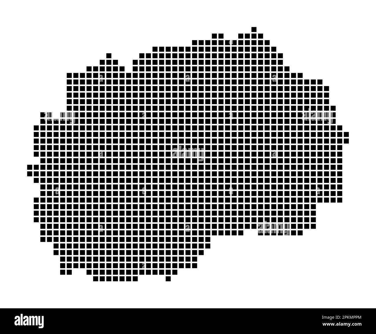 Macedonia map. Map of Macedonia in dotted style. Borders of the country ...