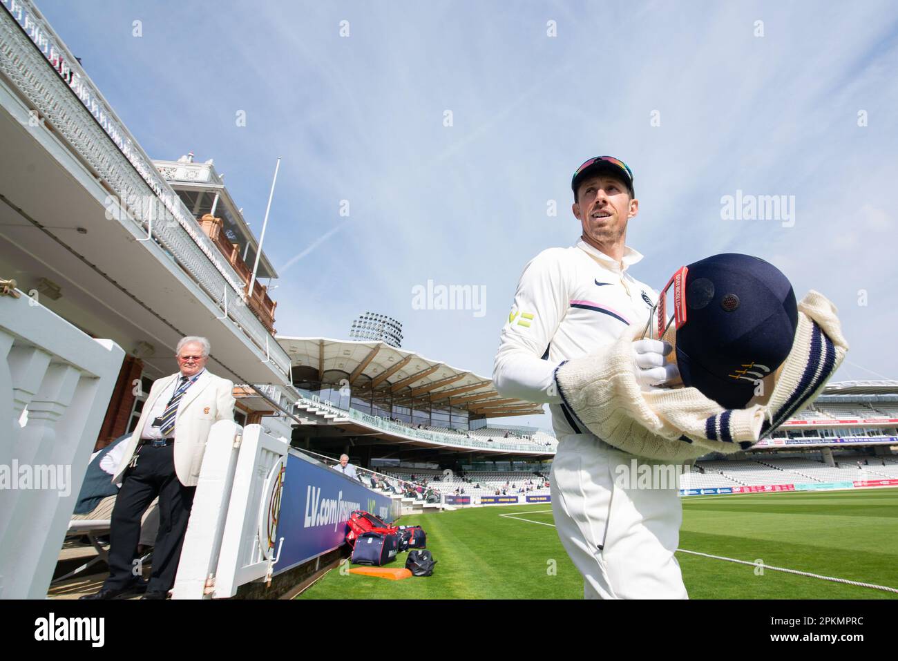 London, UK. 08th Apr, 2023. Middlesex wicket keeper/batter John Simpson ...