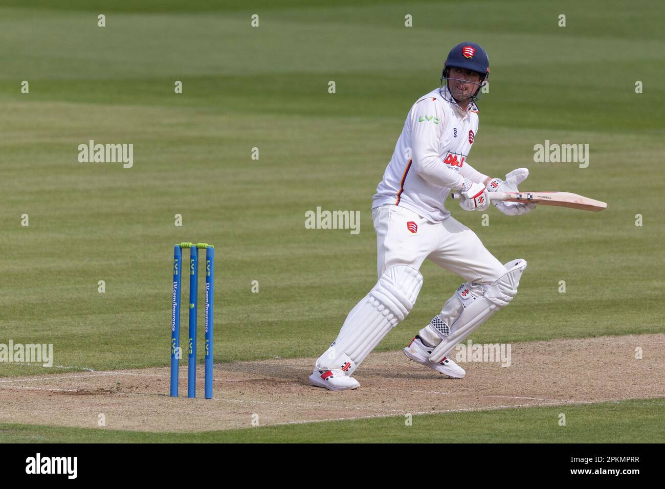 London, UK. 08th Apr, 2023. Essex batter Alastair Cook bats during a ...