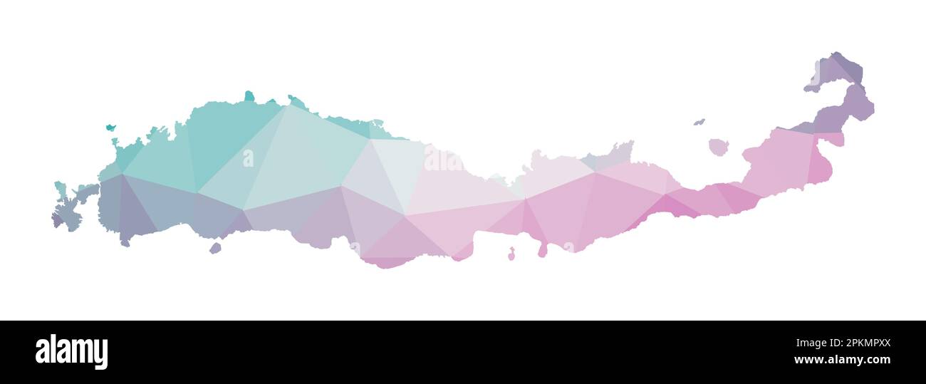 Polygonal map of Flores. Geometric illustration of the island in ...
