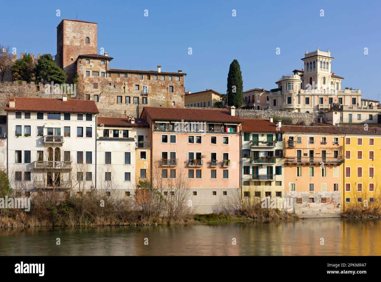 Beautiful historic architectures in Bassano del Grappa, Italy Stock ...
