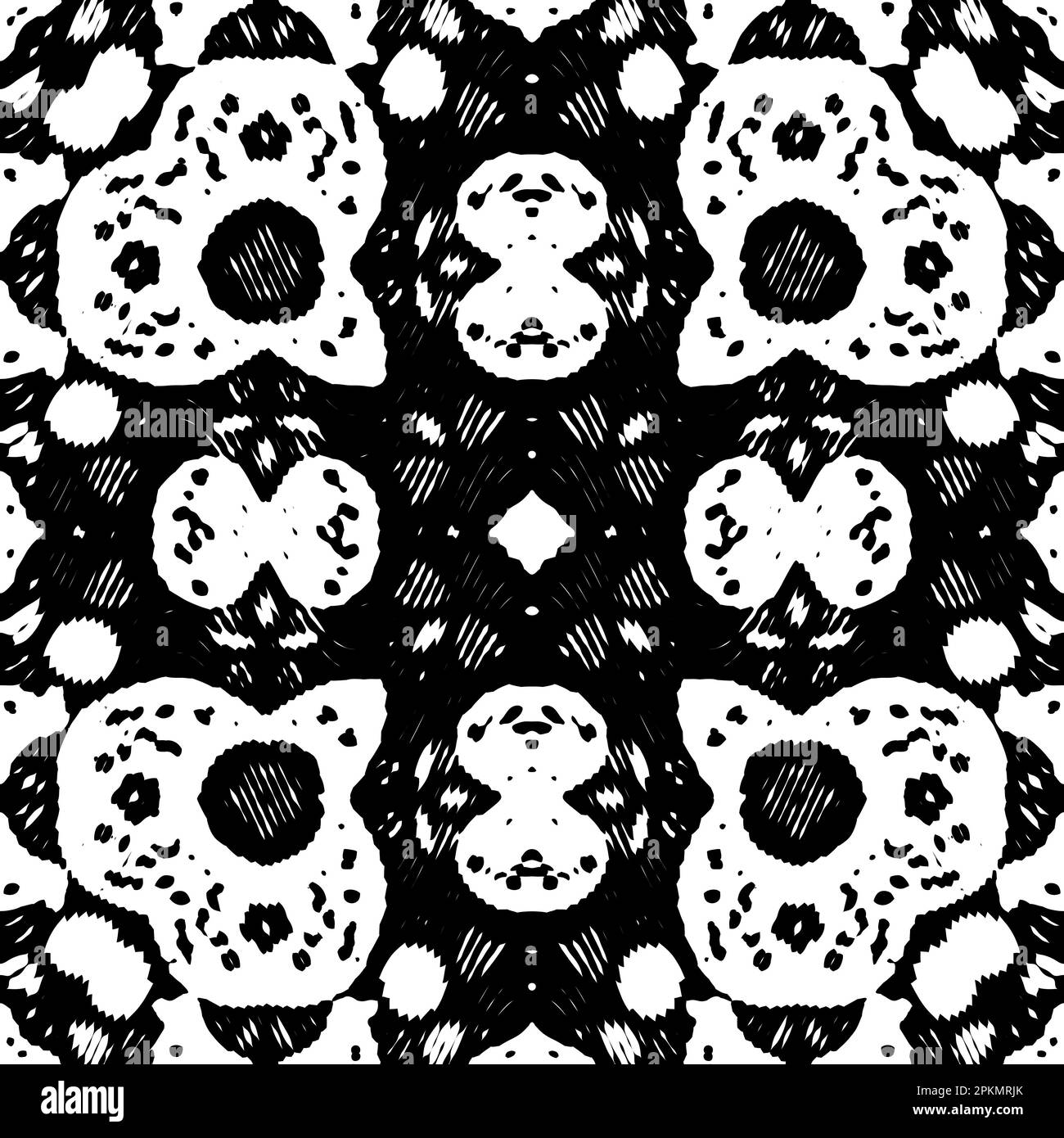 Modern geo wave pattern. Seamless fashion design tile in black and ...