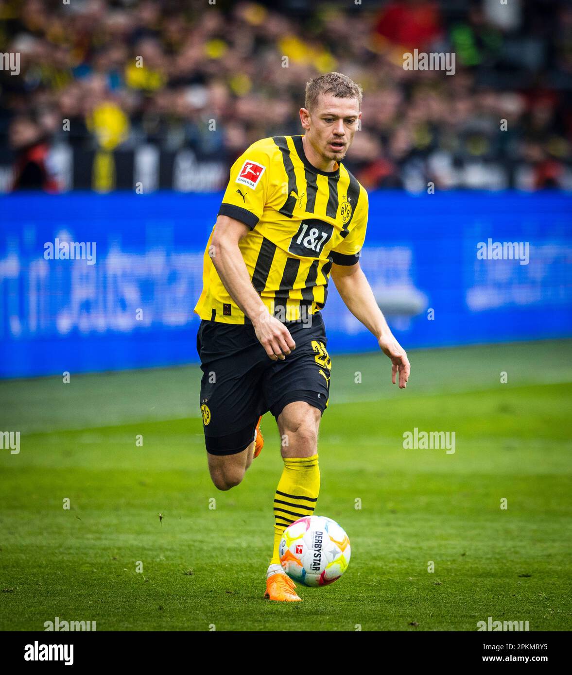 Dortmund, Germany. 8th Apr, 2023. Julian Ryerson (BVB) Borussia ...