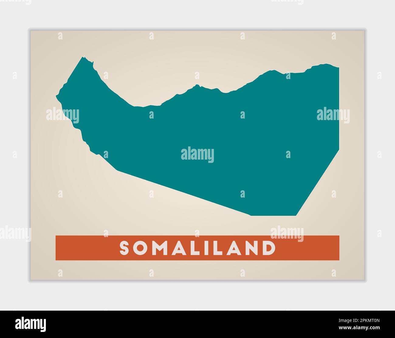 Somaliland poster. Map of the country with colorful regions. Shape of ...