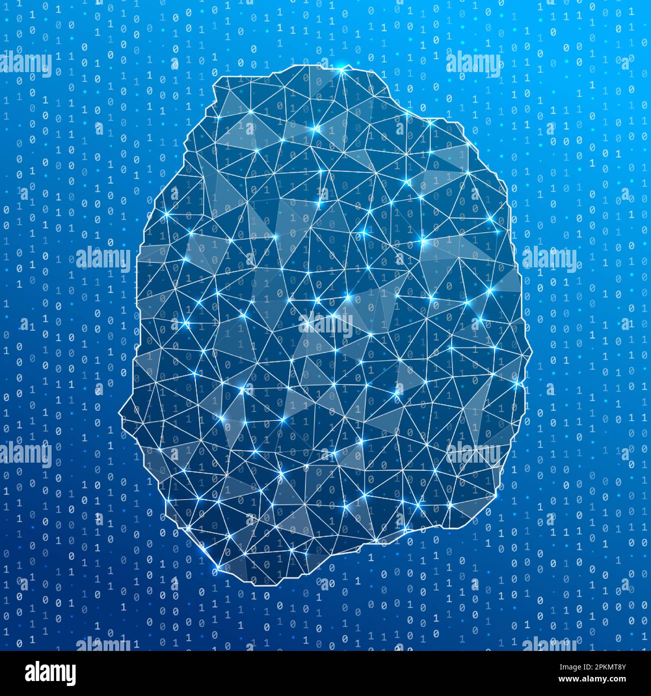 Network map of Nevis. Island digital connections map. Technology ...