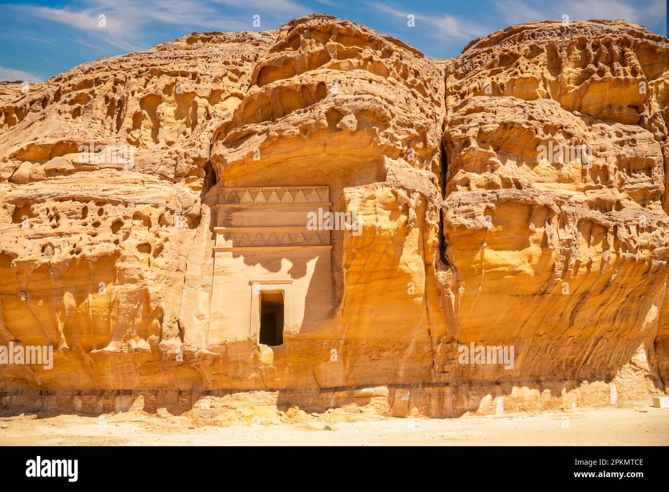 Jabal al ahmar tombs carved in stone, Al Ula, Saudi Arabia Stock Photo ...
