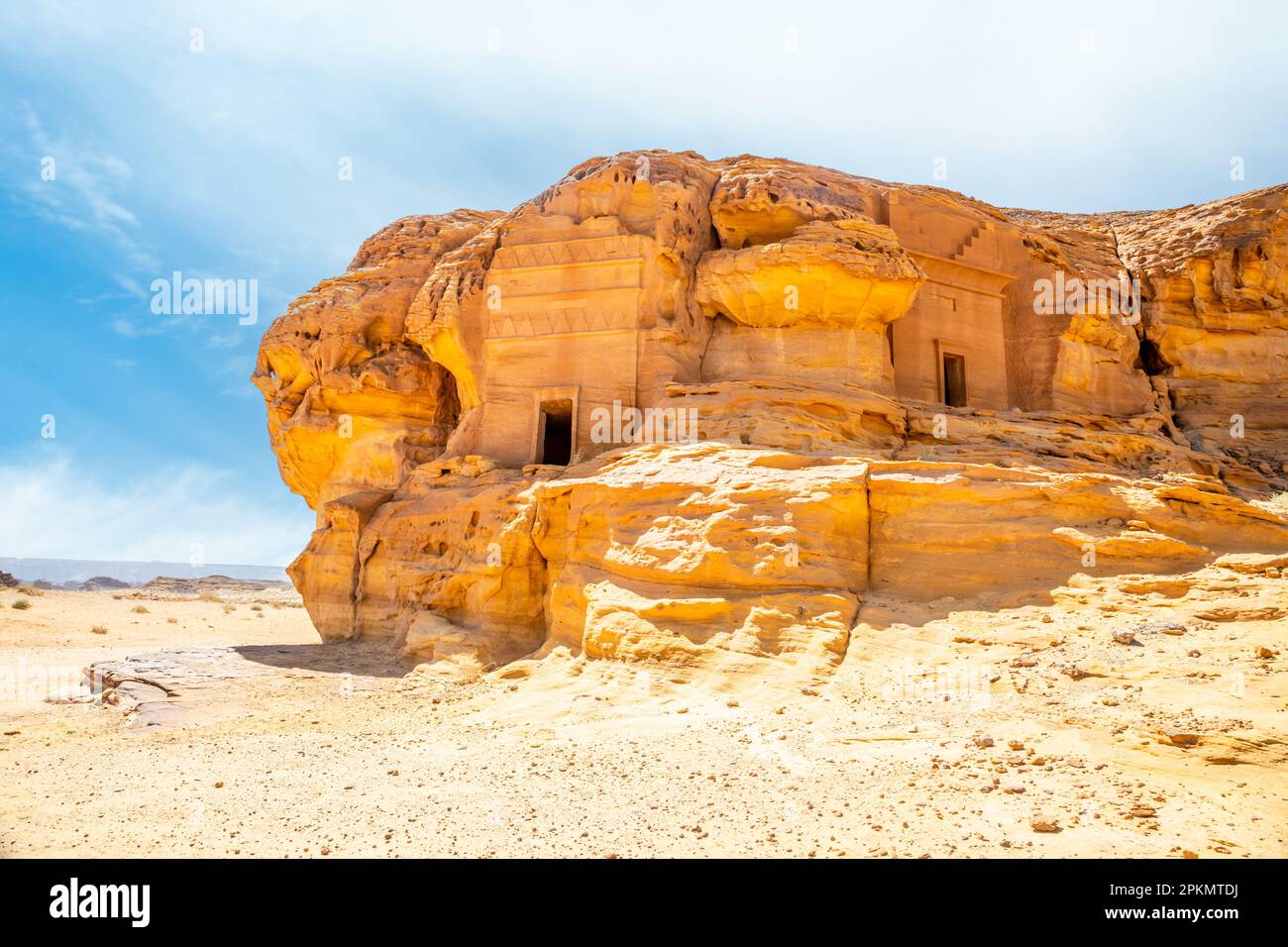 Jabal al ahmar tombs carved in stone, Al Ula, Saudi Arabia Stock Photo ...