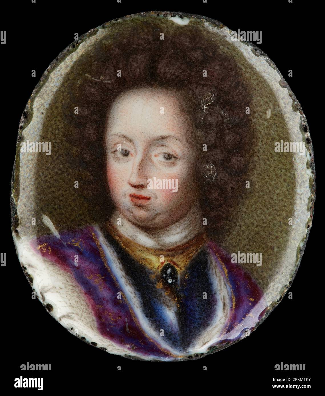 Miniature portrait of Charles XI, King of Sweden 1660-1697 1690s by ...