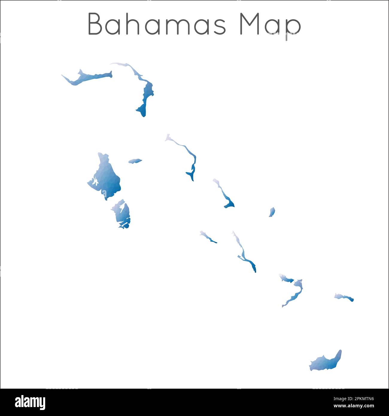 Low poly map of the Bahamas. Bahamas geometric polygonal, mosaic style ...