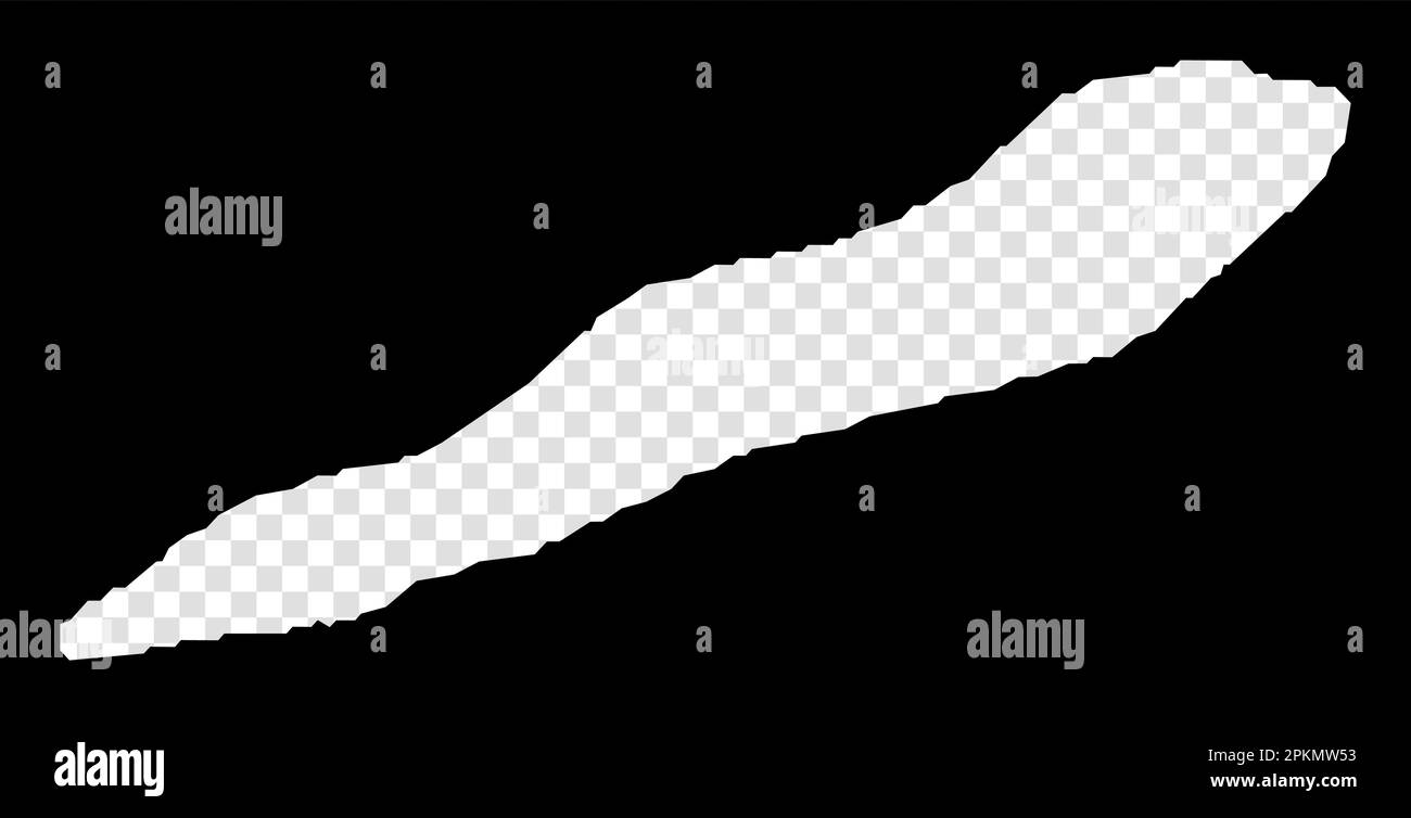 Stencil map of Cayman Brac. Simple and minimal transparent map of ...