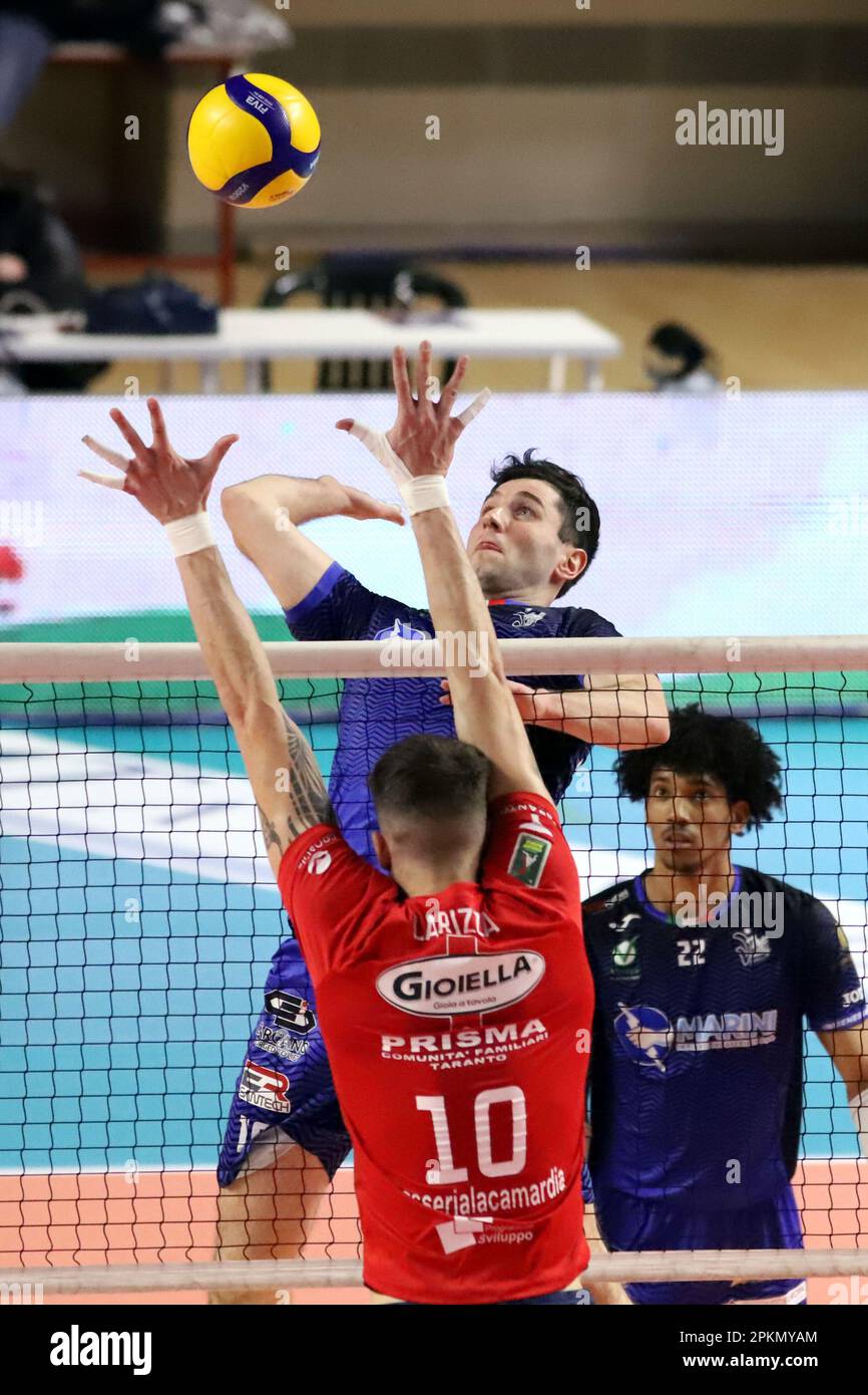 Taranto, Italy. 08th Apr, 2023. Andrea Mattei Top Volley Cisterna ...